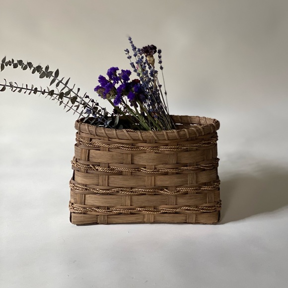 Accents | Vintage Woven Wood Wall Basket | Poshmark